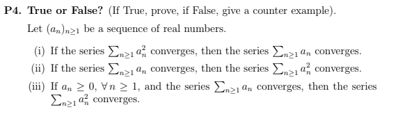 Solved P4. True or False? (If True, prove, if False, give a | Chegg.com