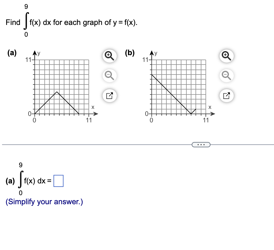 Solved Find ∫09f(x)dx for each graph of y=f(x). (a) (b) (a) | Chegg.com