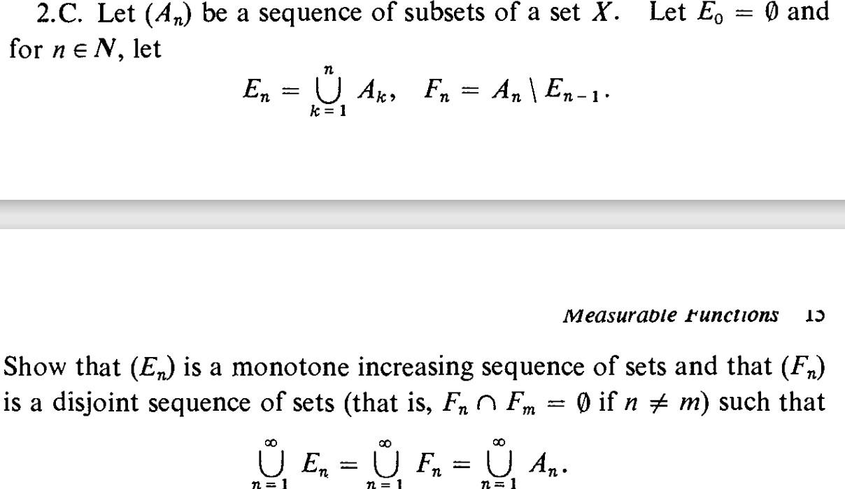 Solved 2.C. Let (An) be a sequence of subsets of a set X. | Chegg.com
