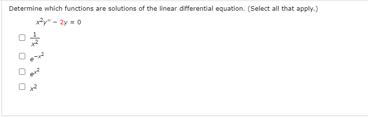 Solved Determine which functions are solutions of the linear | Chegg.com