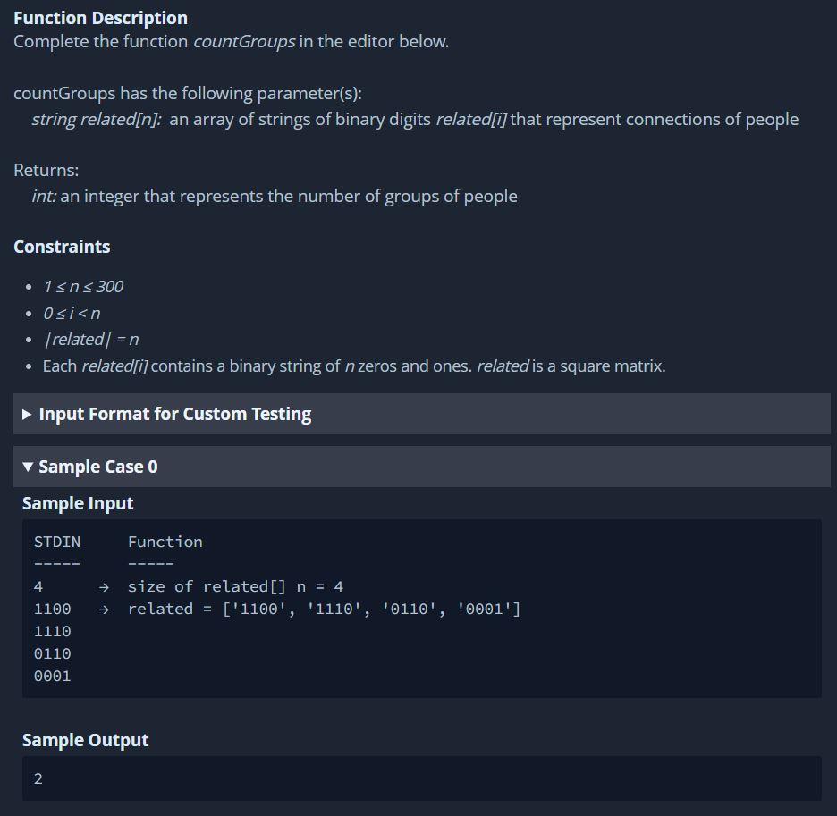 Solved 2. Connected Groups Relationships between people may | Chegg.com
