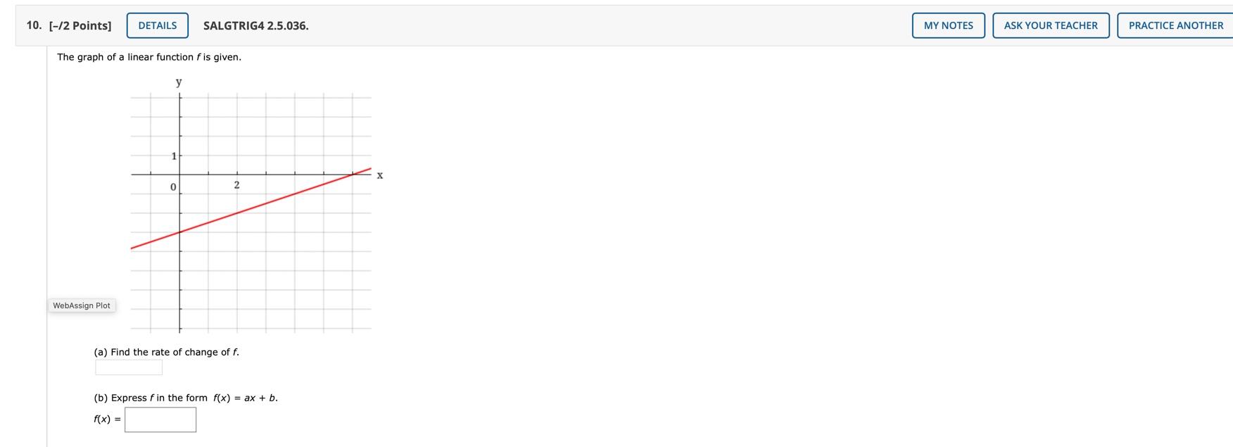 Solved 10. [-12 points) DETAILS SALGTRIG4 2.5.036. MY NOTES | Chegg.com