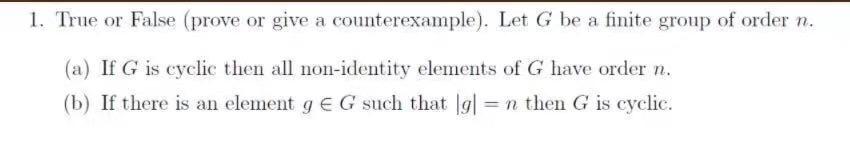 Solved 1. True or False (prove or give a counterexample). | Chegg.com