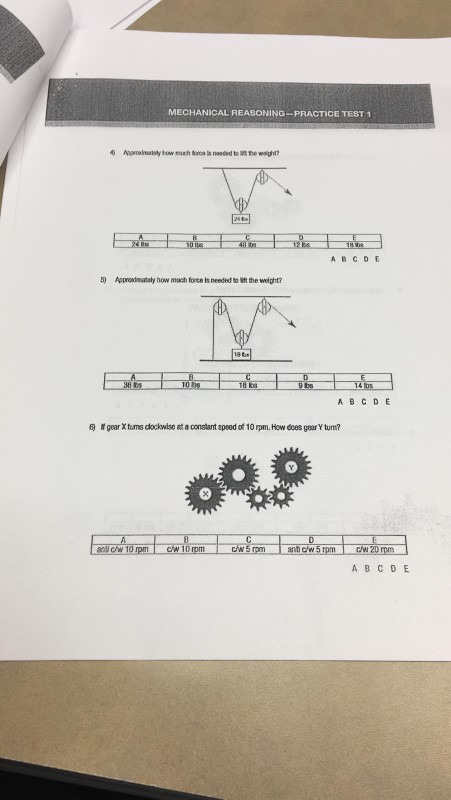 Solved MECHANICAL REASONING-PRACTICE TEST 1 Approdmataly low | Chegg.com