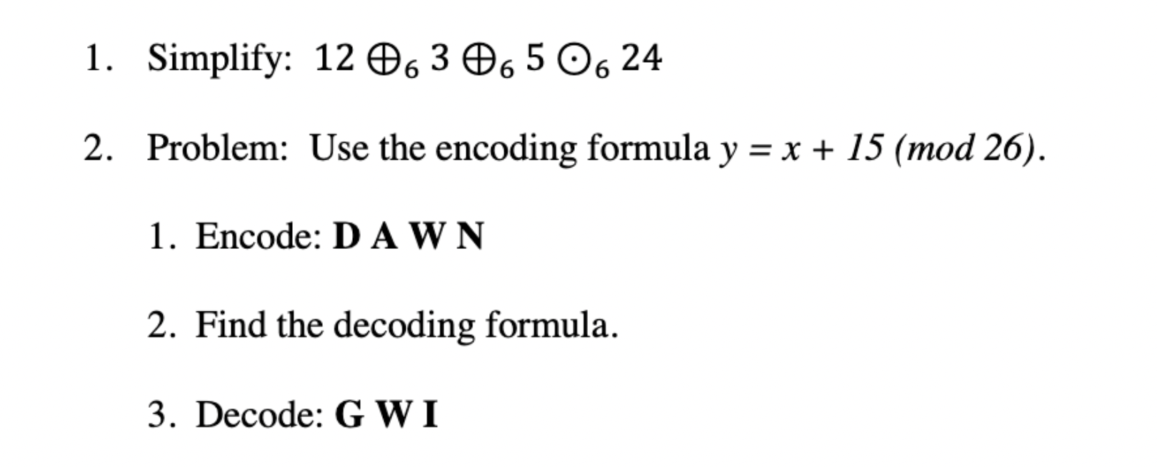Solved 1. Simplify: 12 063 065 06 24 2. Problem: Use the | Chegg.com