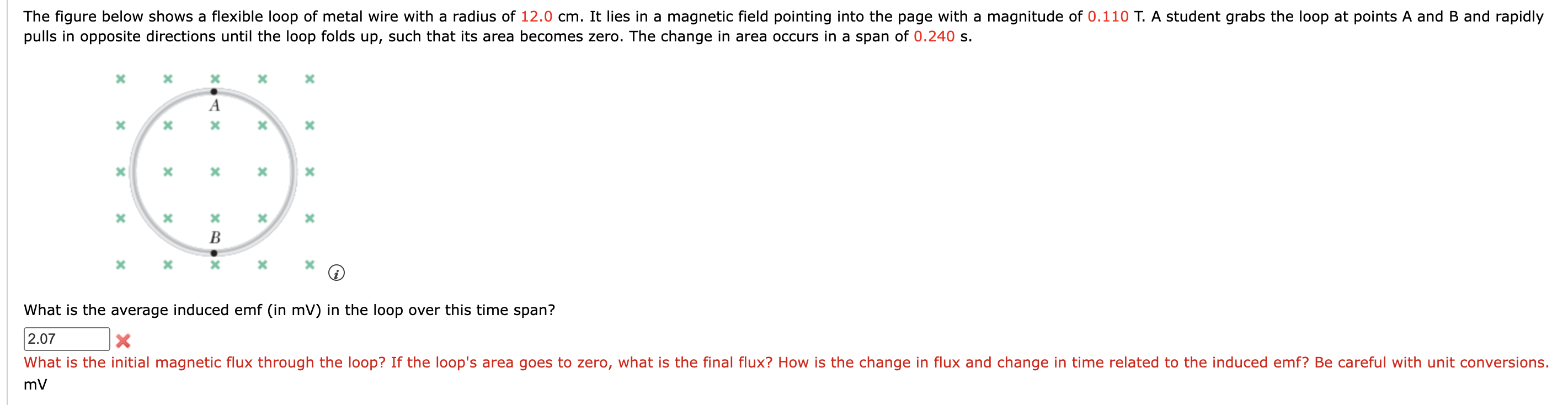 Solved pulls in opposite directions until the loop folds up, | Chegg.com