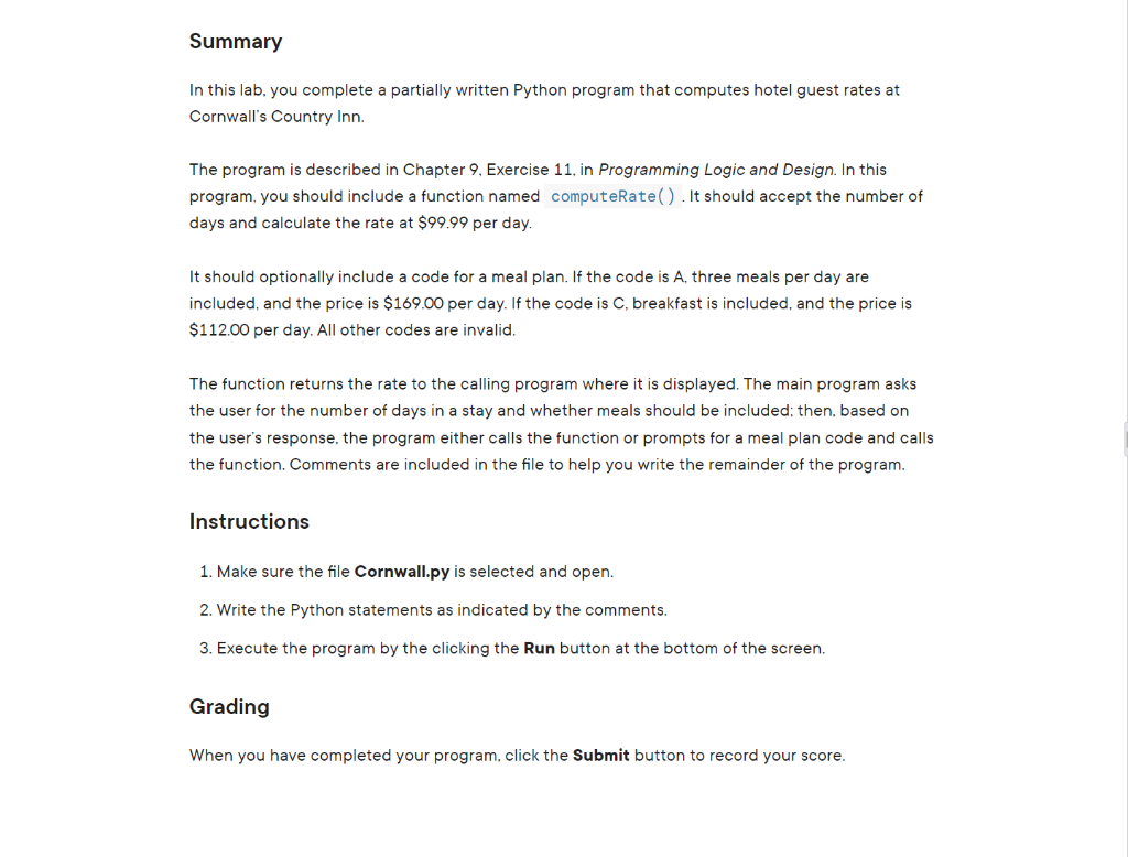 Solved Summary In this lab, you complete a partially written | Chegg.com