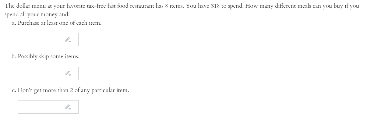 Solved The dollar menu at your favorite tax-free fast food | Chegg.com