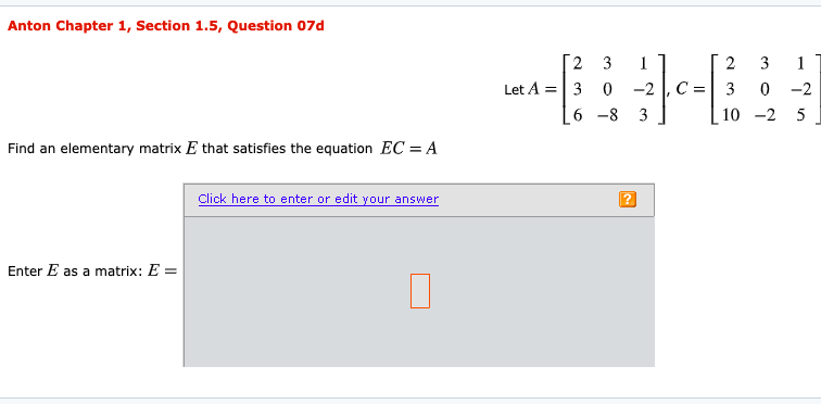 Solved Anton Chapter 1, Section 1.5, Question 07d 1 2 3 1 2 | Chegg.com