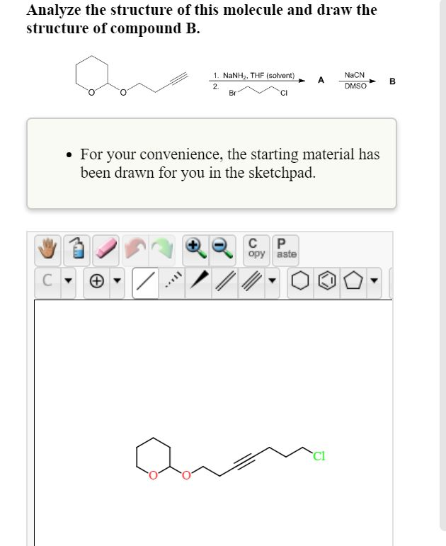 Solved Analyze the structure of this molecule and draw the | Chegg.com