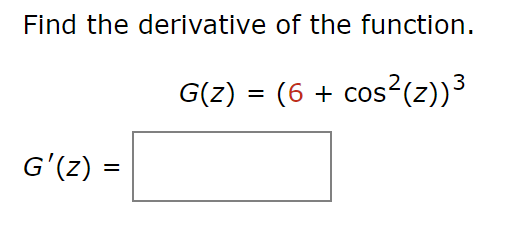 Solved Find the derivative of the | Chegg.com