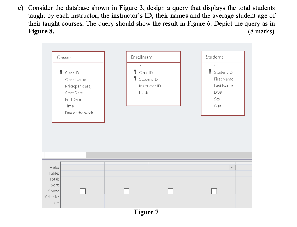 Solved Studant Tohlo Instructor Table Enrollment | Chegg.com