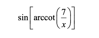 Solved sin arccot | Chegg.com