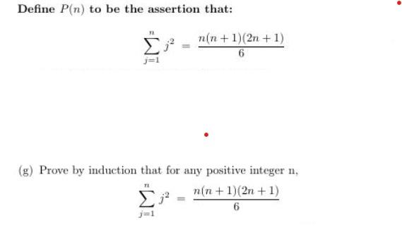 Solved Define P(n) to be the assertion that: | Chegg.com