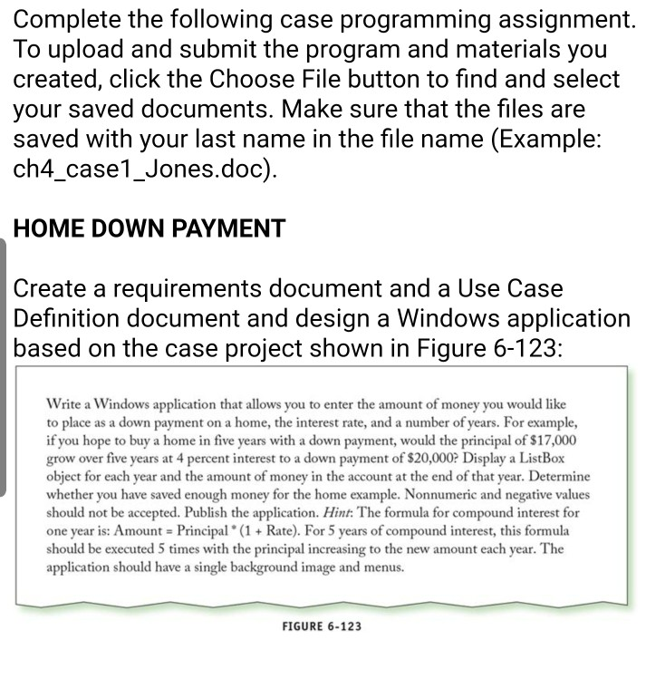 Solved Complete The Following Case Programming Assignment