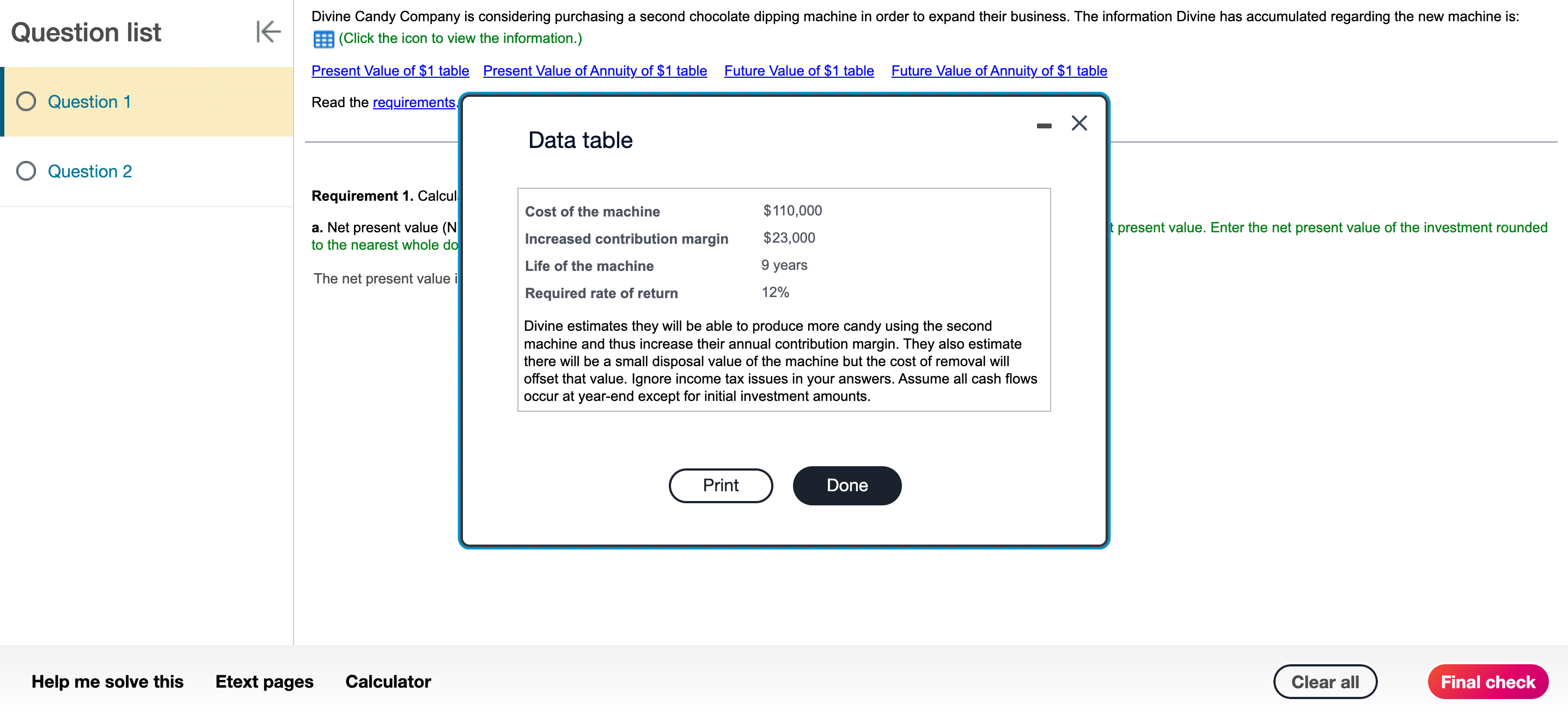 Solved (Click the icon to view the information.) Present | Chegg.com