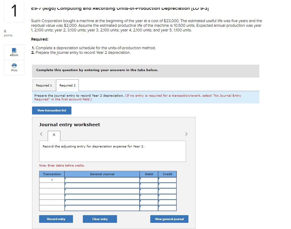 Solved 1 E9-7 (Algo) Computing and Recording | Chegg.com