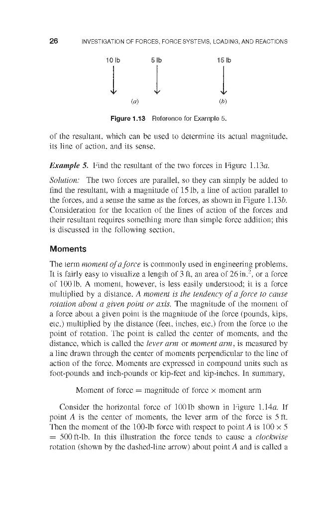 Solved 24 INVESTIGATION OF FORCES, FORCE SYSTEMS, LOADING, | Chegg.com