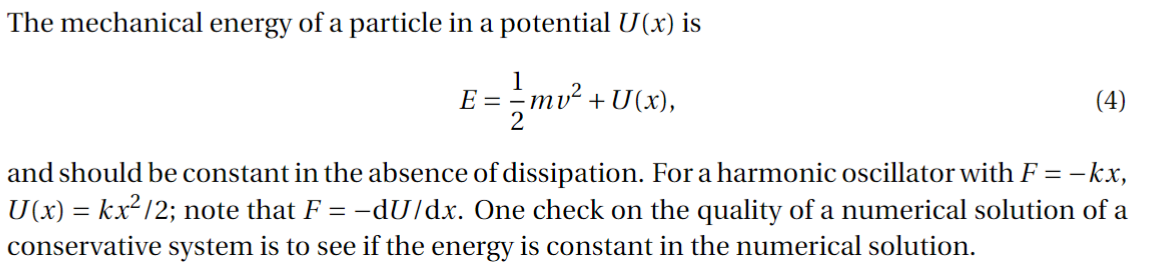 Solved The mechanical energy of a particle in a potential | Chegg.com