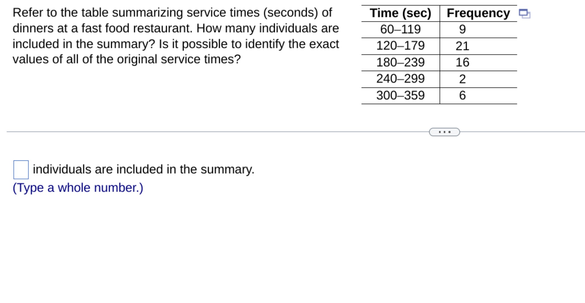 Solved Refer to the table summarizing service times | Chegg.com