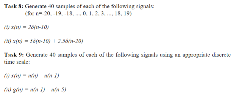 Solved Task 8: Generate 40 samples of each of the following | Chegg.com