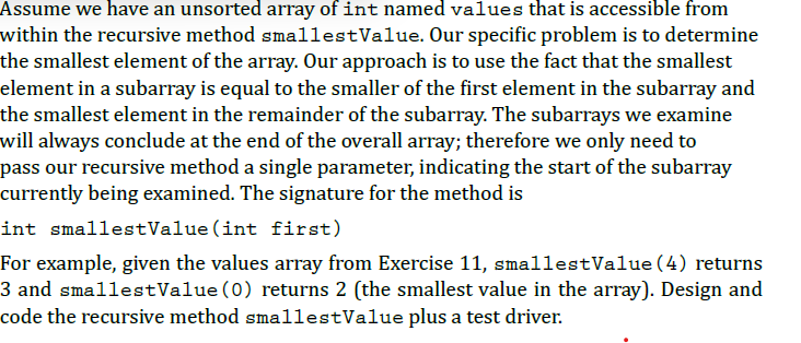 Solved Assume We Have An Unsorted Array Of Int Named Values 
