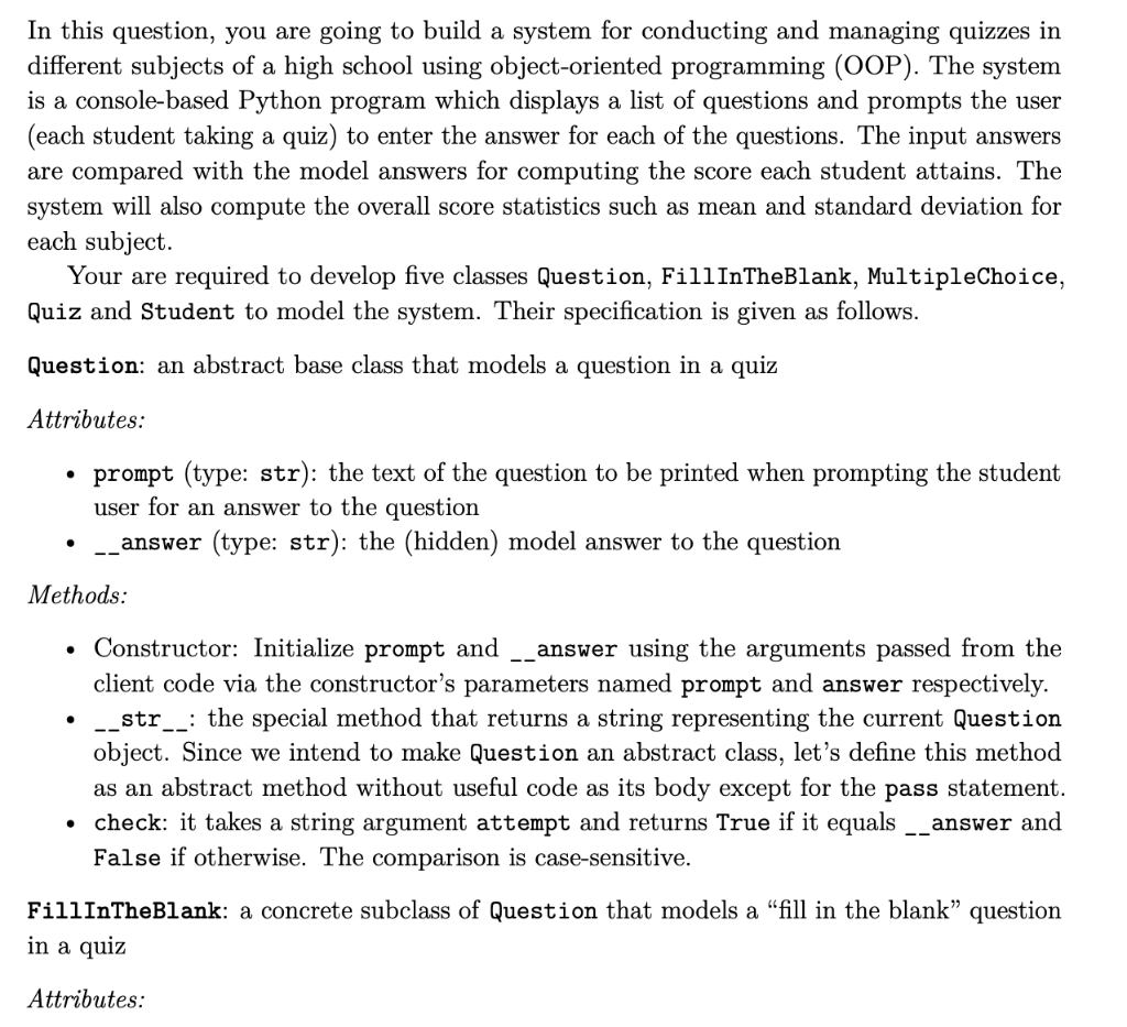Solved In this question, you are going to build a system for | Chegg.com