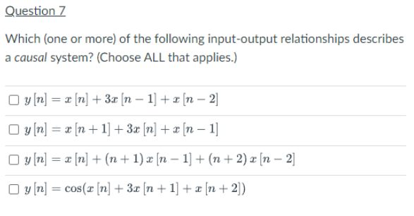 Solved Which One Or More Of The Following Input Output 