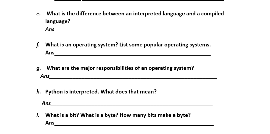 Solved Answer all Questions. Write each answers on the space | Chegg.com