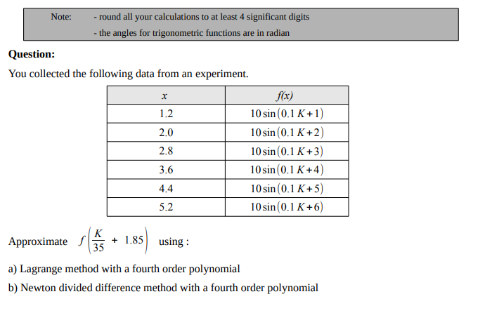 Solved K=24 ﻿Question:You collected the following data from | Chegg.com