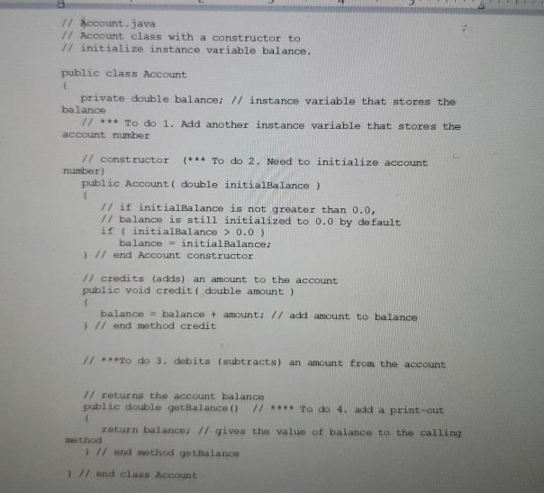 Solved Accountjava Account Class With A Constructor 