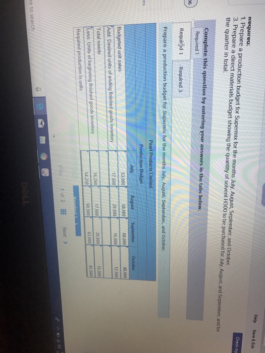 Solved Help Save& Exit Subm Pearl Products Limited of | Chegg.com