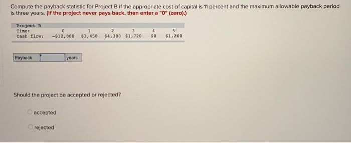 Solved Compute the NPV statistic for Project Y if the | Chegg.com