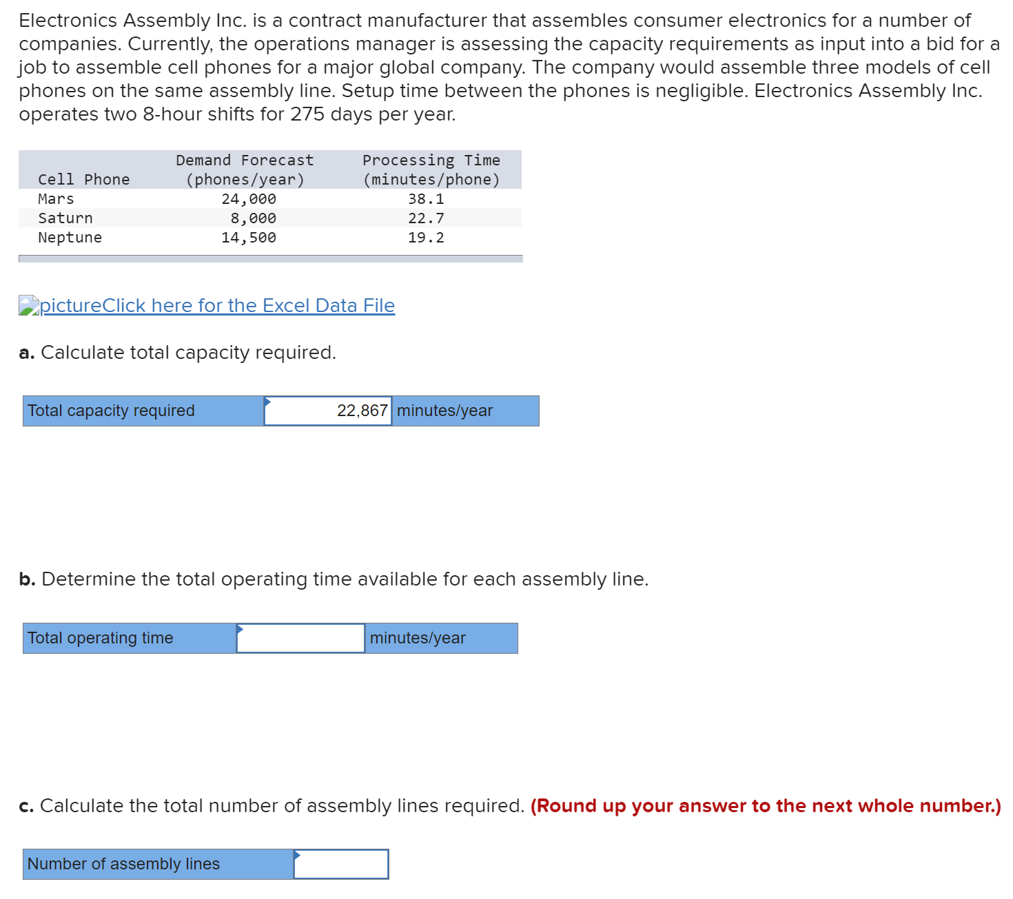 Solved Electronics Assembly Inc. is a contract manufacturer | Chegg.com