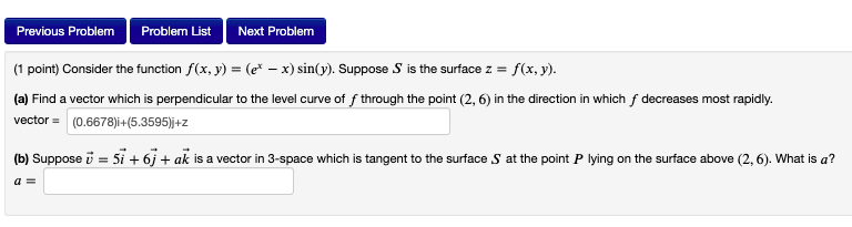 Solved Previous Problem Problemn List Next Problem (1 point) | Chegg.com