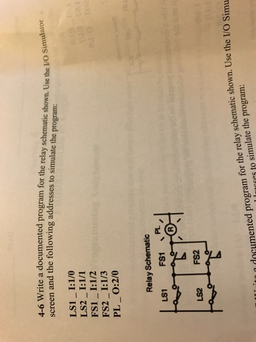 Solved 6 Write a documented program for the relay schematic | Chegg.com Solved 6 Write a documented program for the relay schematic | Chegg.com