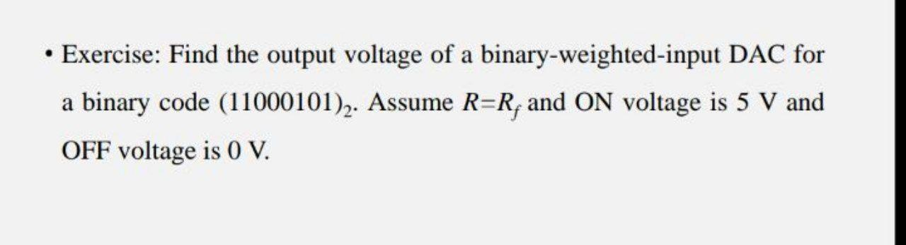 Solved Exercise: Find the output voltage of a | Chegg.com