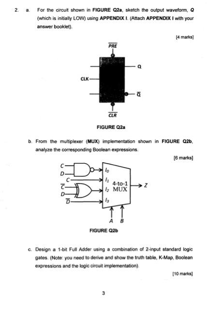 2. a. For the circuit shown in FIGURE Q2a, sketch the | Chegg.com