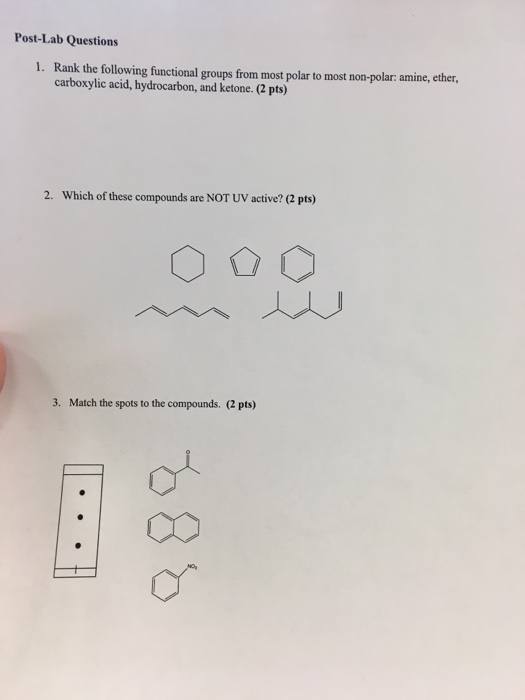 Solved 1. Rank the following functional groups from most | Chegg.com