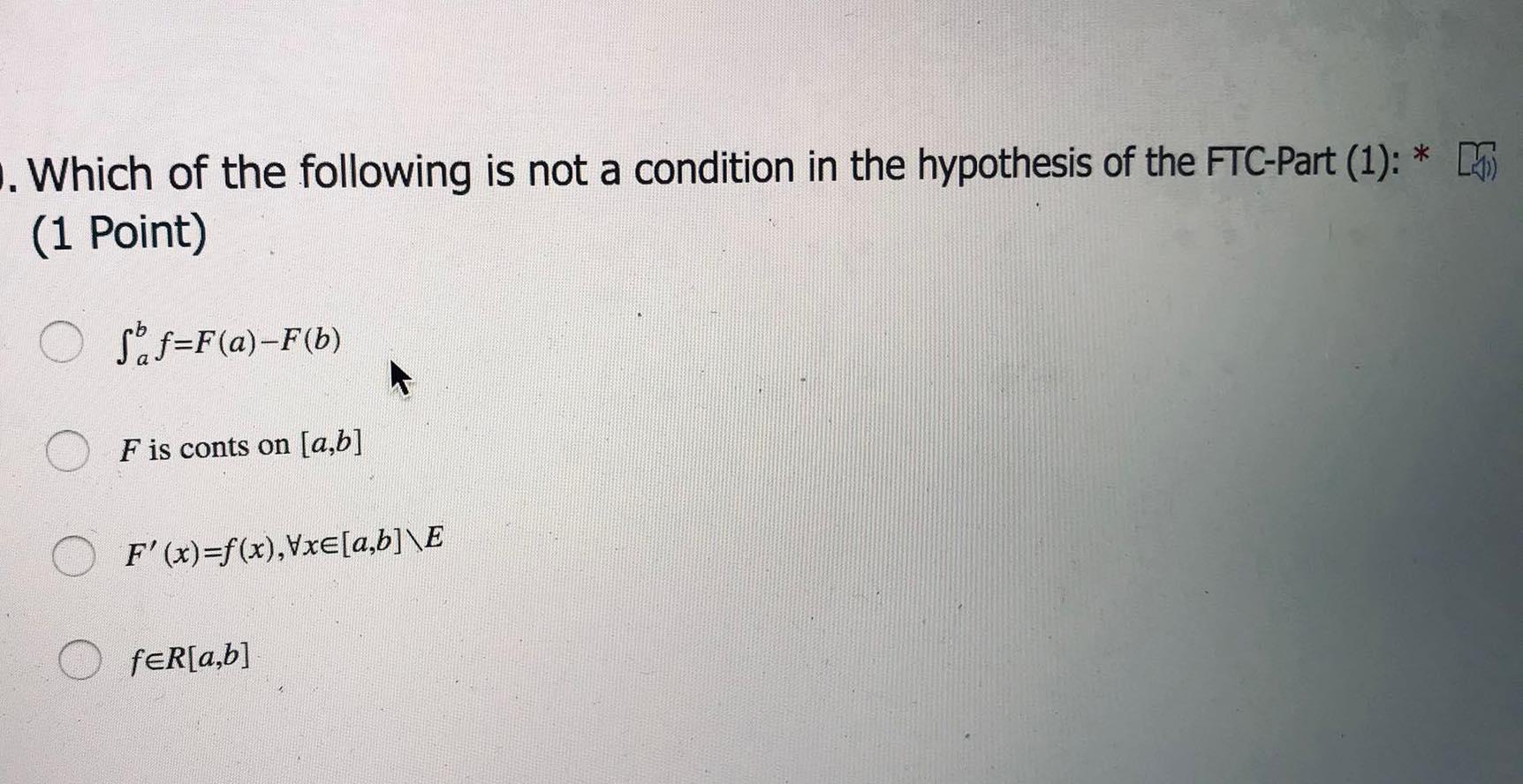 Solved 1. Which of the following is not a condition in the | Chegg.com