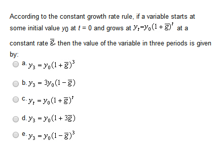 Solved According to the constant growth rate rule, if a | Chegg.com