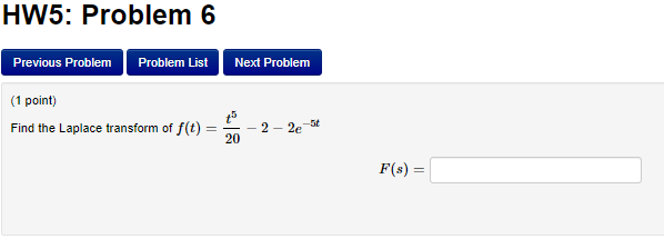 Solved HW5: Problem 5 Previous Problem Problem List Next | Chegg.com