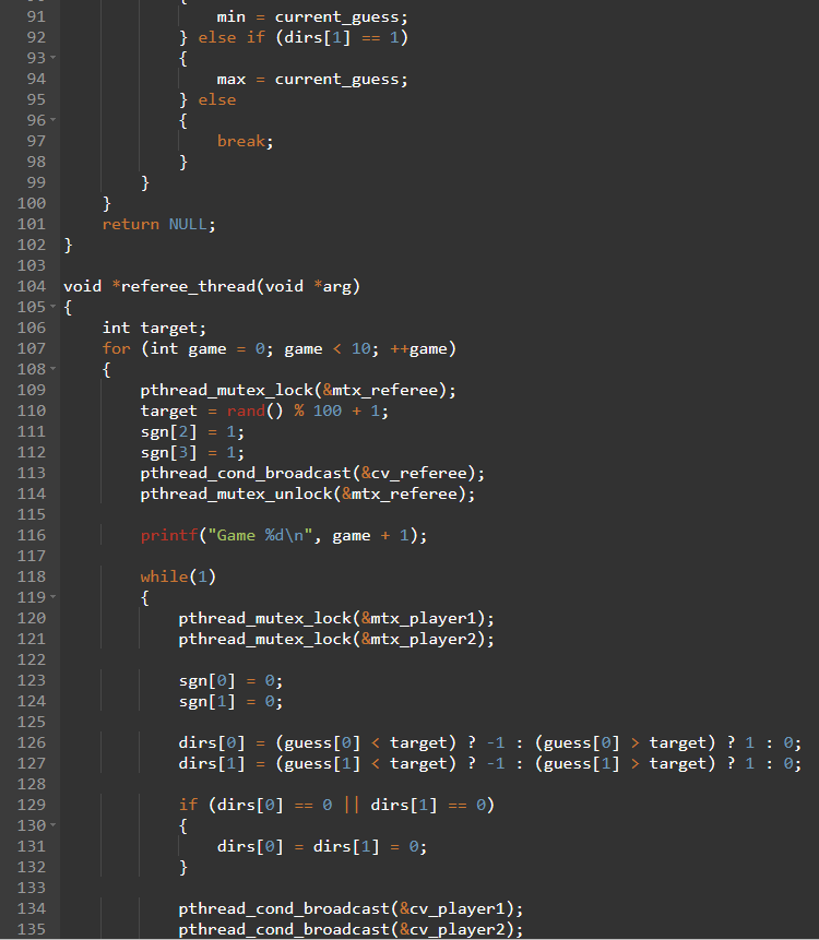 Solved I need help fixing this simulating guessing game with | Chegg.com