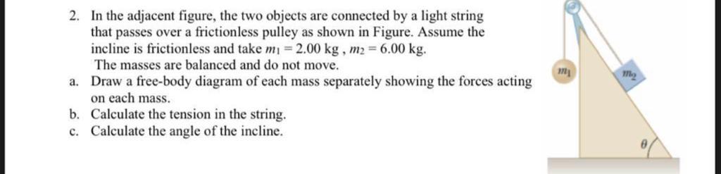 Solved 2. In the adjacent figure, the two objects are | Chegg.com