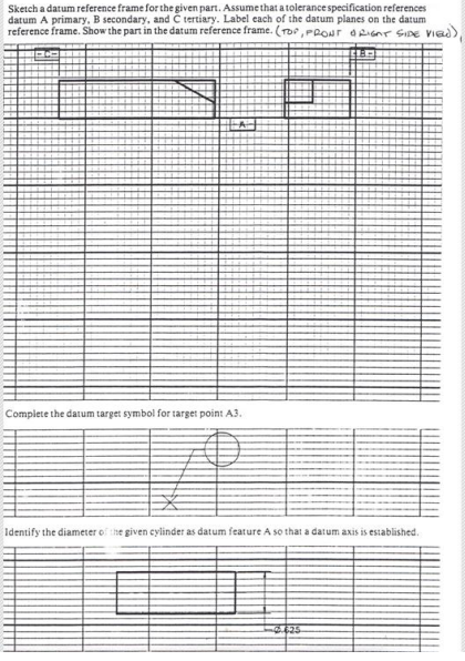 Solved Sketch a datum reference frame for the given part. | Chegg.com