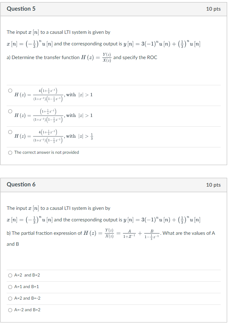 Solved The input x[n] to a causal LTI system is given by | Chegg.com