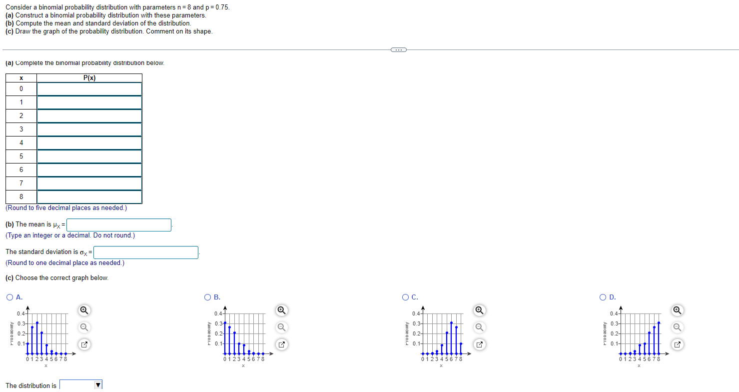 Solved Consider a binomial probability distribution with | Chegg.com