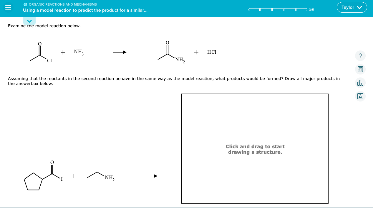 Solved ORGANIC REACTIONS AND MECHANISMS Using a model | Chegg.com