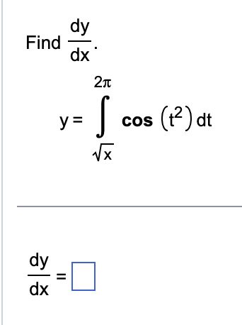 Solved Find dxdy for the following integral. y=∫0cotx1+t2dt | Chegg.com