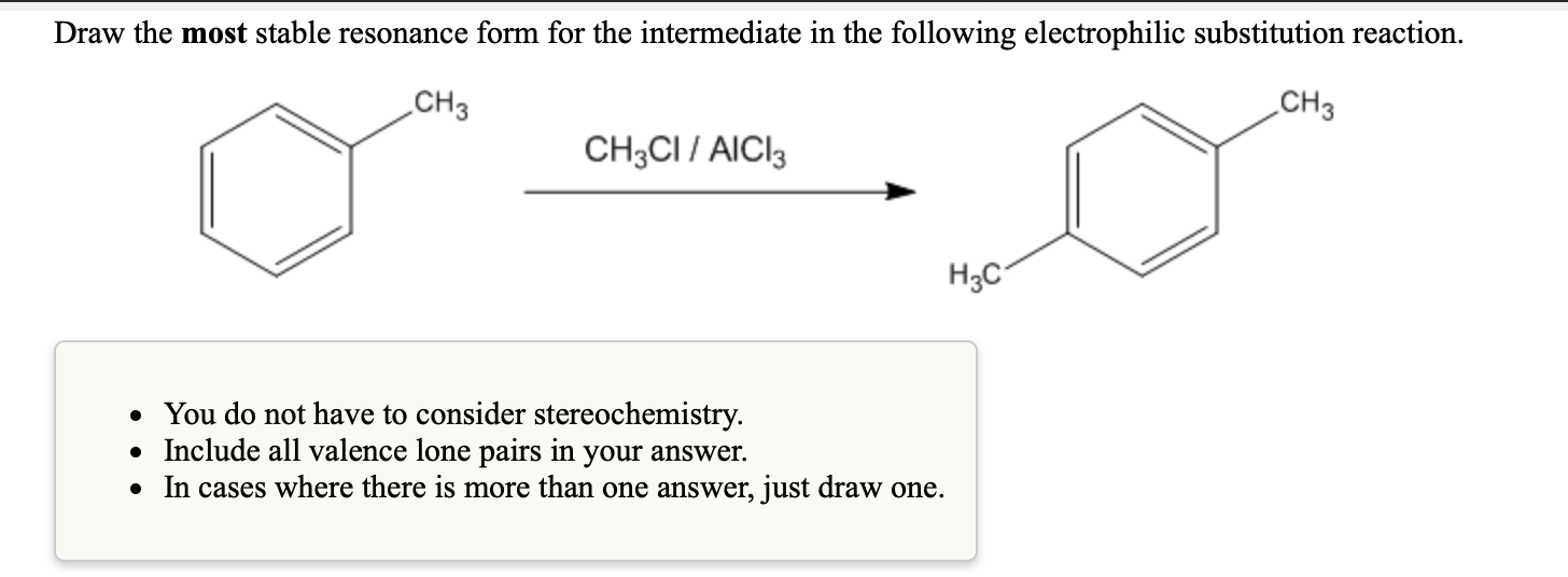 Solved Draw the most stable resonance form for the | Chegg.com